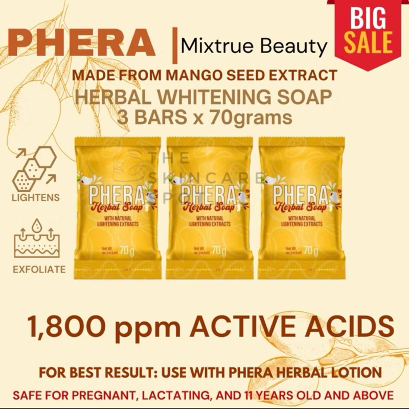 PHERA Herbal Whitening Soap (3pcs) | Shopee Philippines