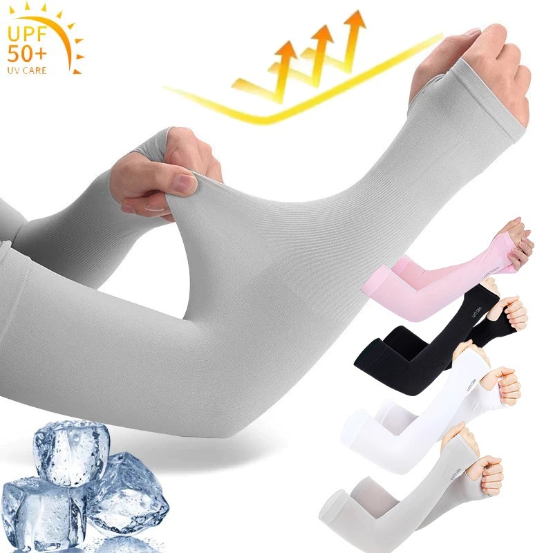 UV Protection Ice Arm Sleeve Sunscreen Arm Guard Cycling Outdoor Sport ...