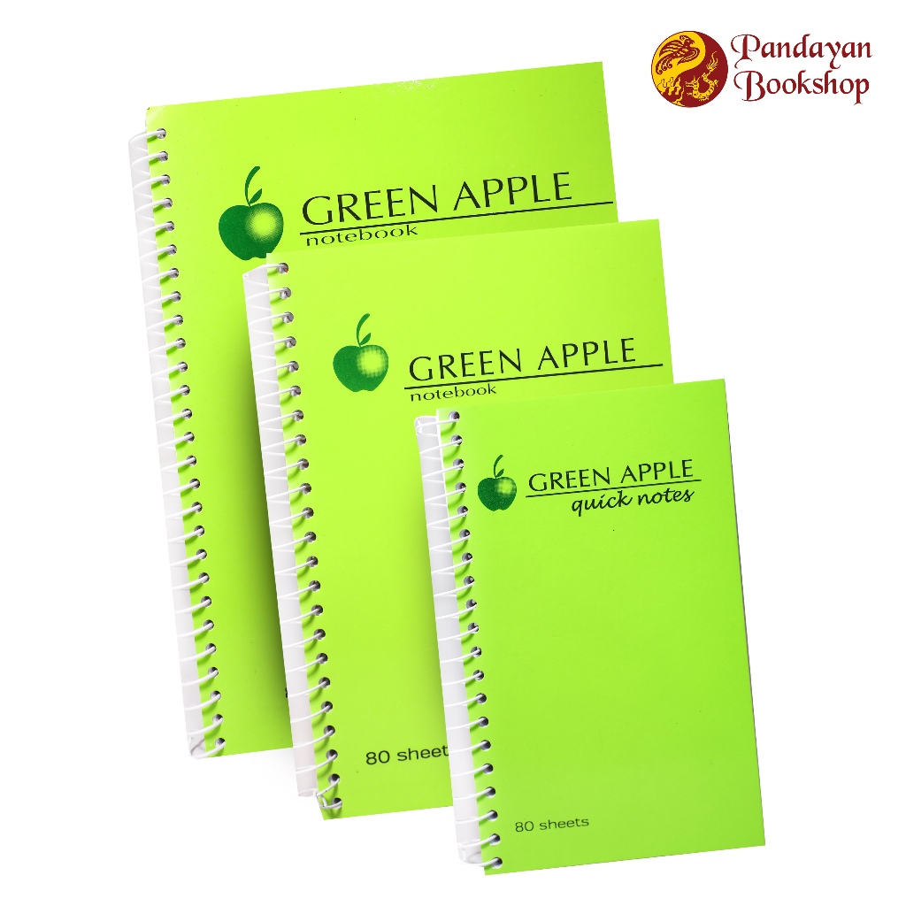 Green Apple Side Wire Spiral Notebook 80's | Shopee Philippines