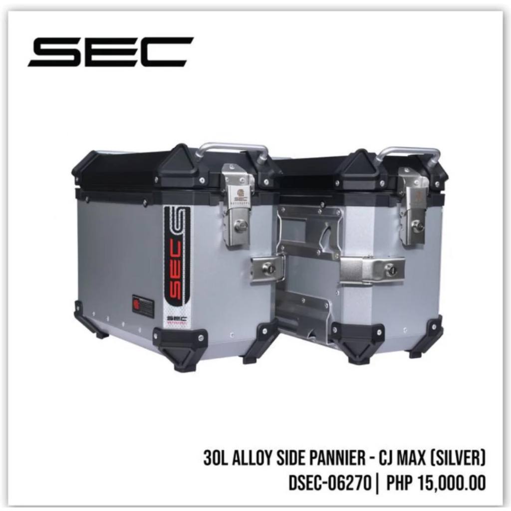 SEC 30L ALLOY SIDE PANNIERS WITH BRACKETS | Shopee Philippines
