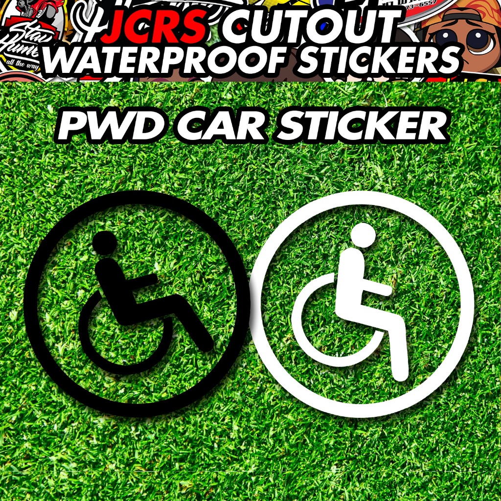 PWD CAR STICKER WATERPROOF CUTOUT VINYL WHITE GLOSSY FOR WINDSHIELD ...