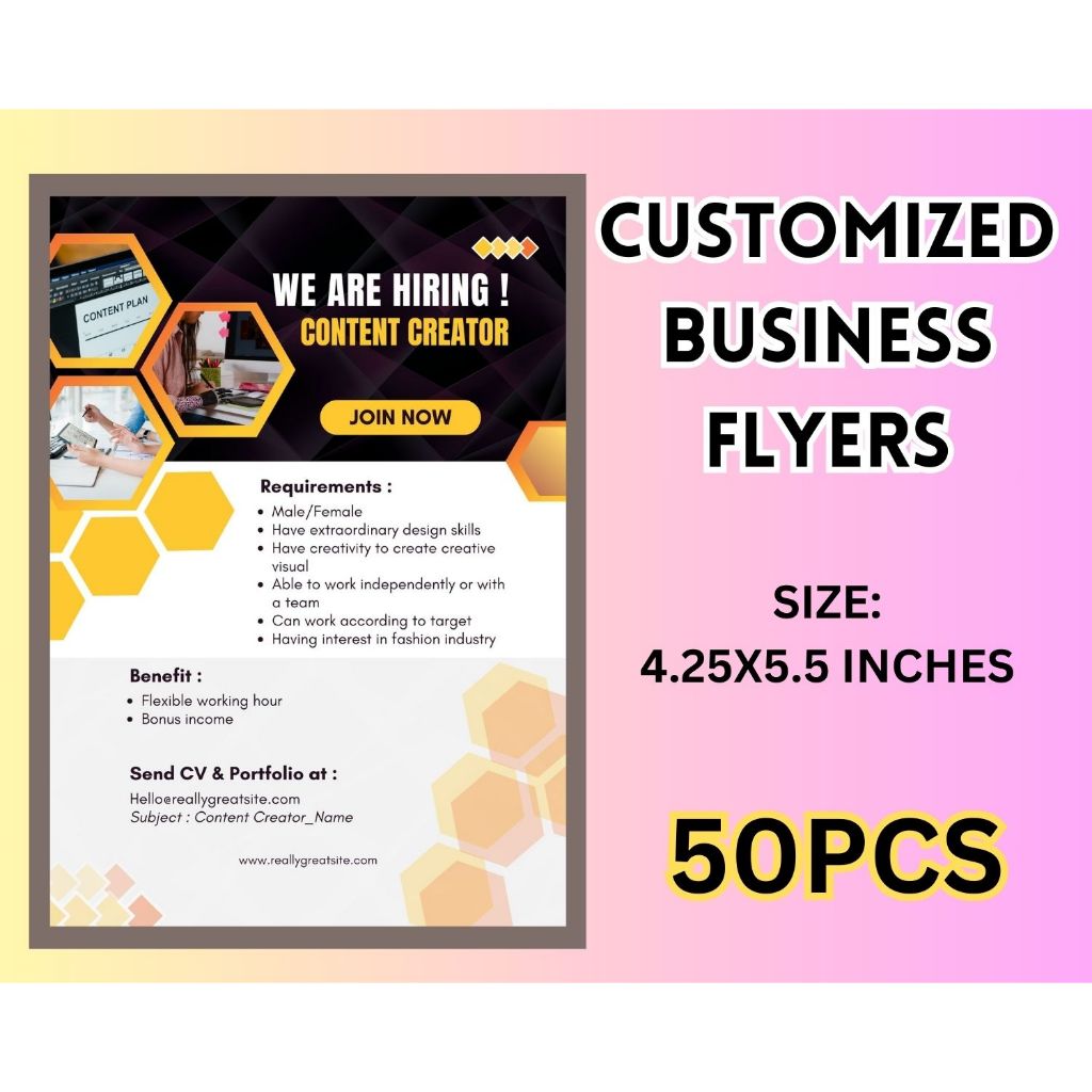 Flyers Customized (Business Flyers) 50pcs | Shopee Philippines