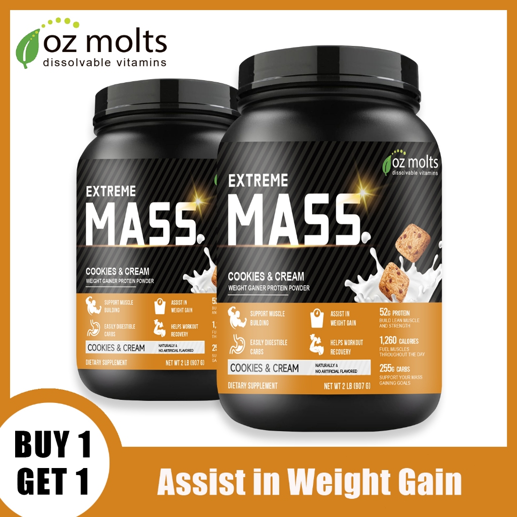 Ozmolts MASS Gainer Protein Powder Support Weight Gain Drink BCAA ...