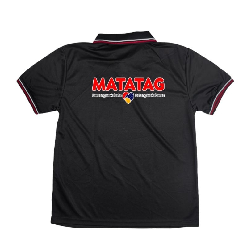 Matatag Black with Stripes Ribbings Drifit Polo Shirt | Shopee Philippines