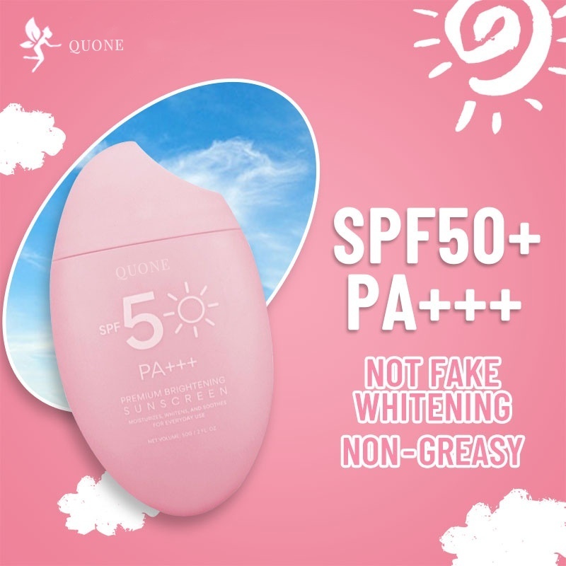 QUONE Sunscreen Premium Brightening Sunscreen SPF 50 Whitening Korean ...