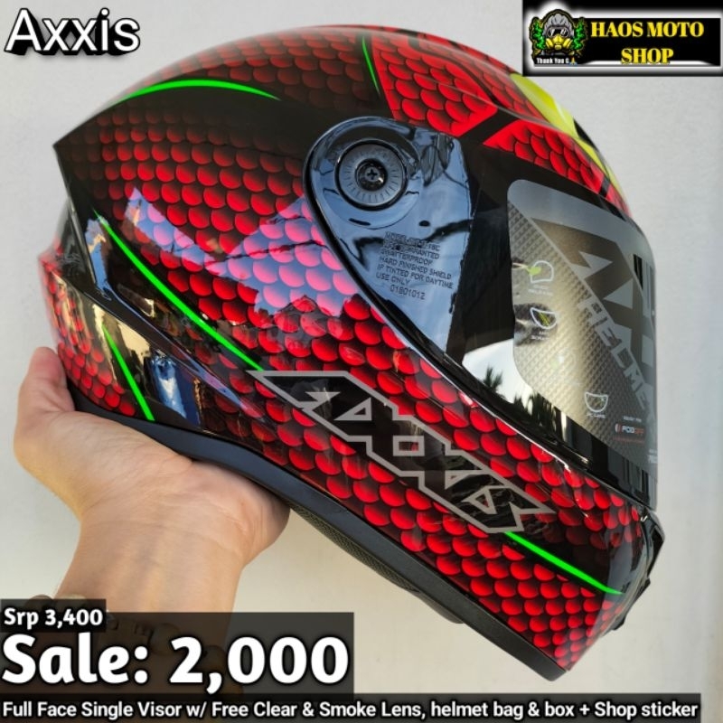 Axxis draken full face helmet motorcycle | Shopee Philippines