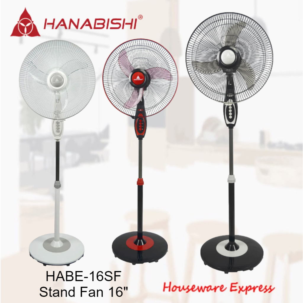 Hanabishi HABE16SF Stand Fan 16 inches HABE-16SF (Random Color ...