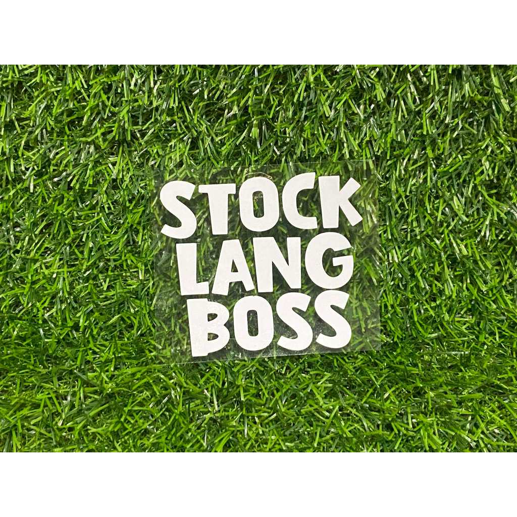 STOCK LANG BOSS STICKER DECALS FOR MOTORCYCLE, CARS & ETC (WATERPROOF ...