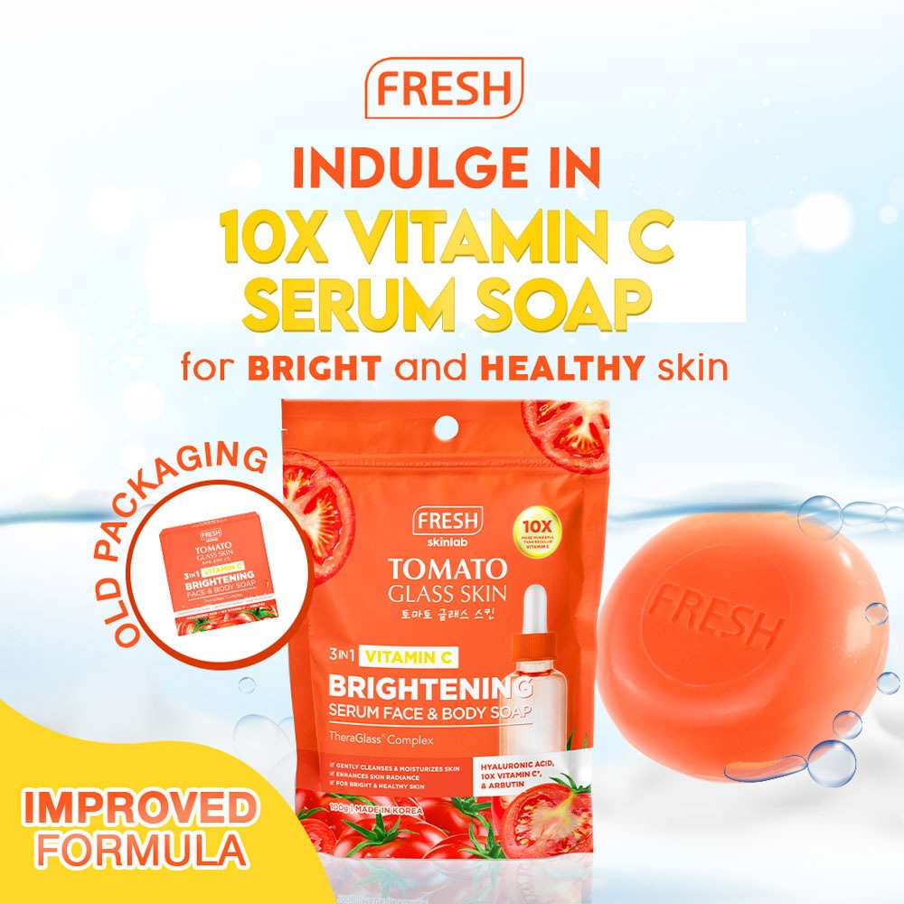 Fresh Skinlab Tomato Glass Skin 3In1 Vitamin C Brightening Serum Face ...