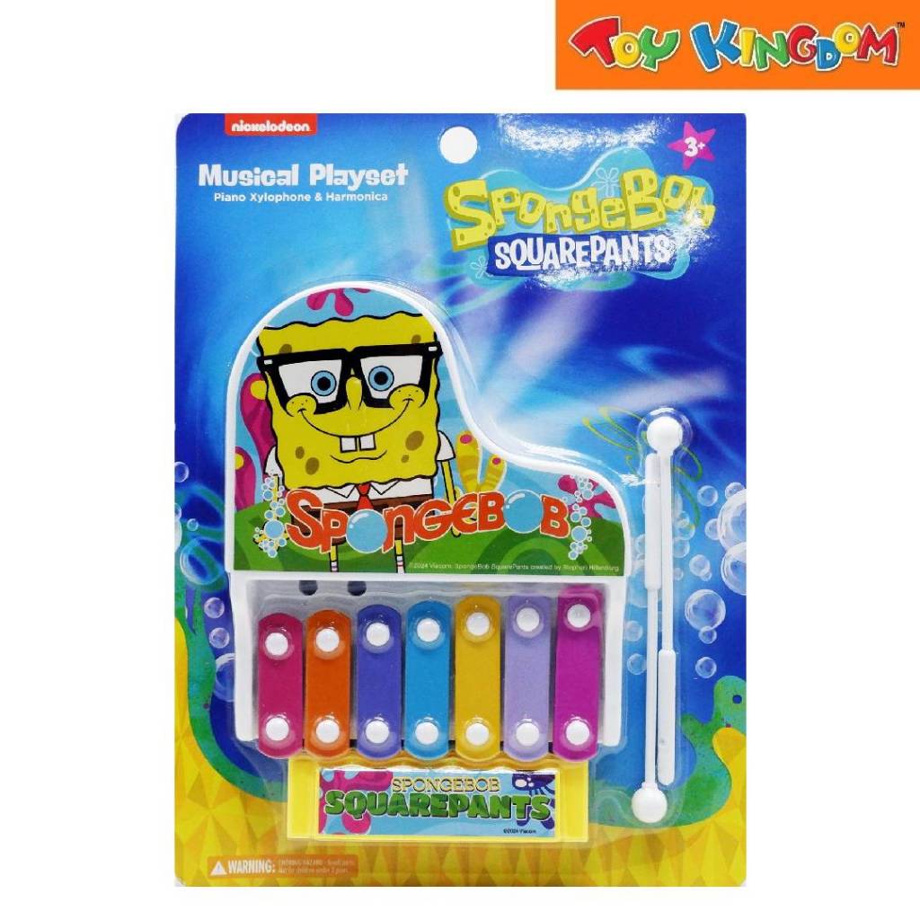 SpongeBob SquarePants Piano Xylophone & Harmonica Musical Playset ...