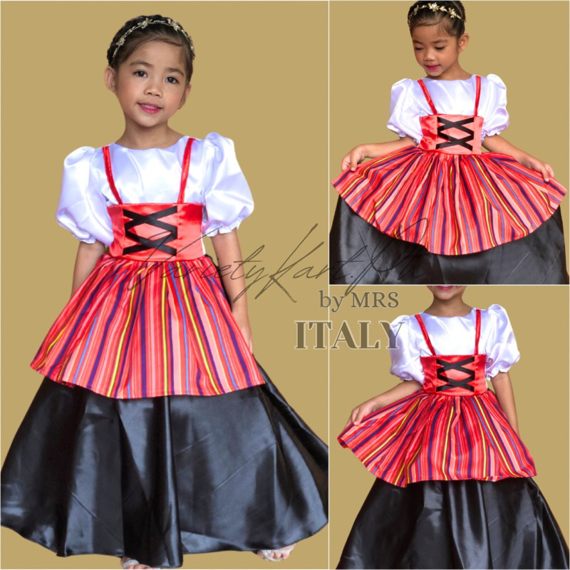 Italy Girl Kids UN Costume with FREE SASH | Shopee Philippines