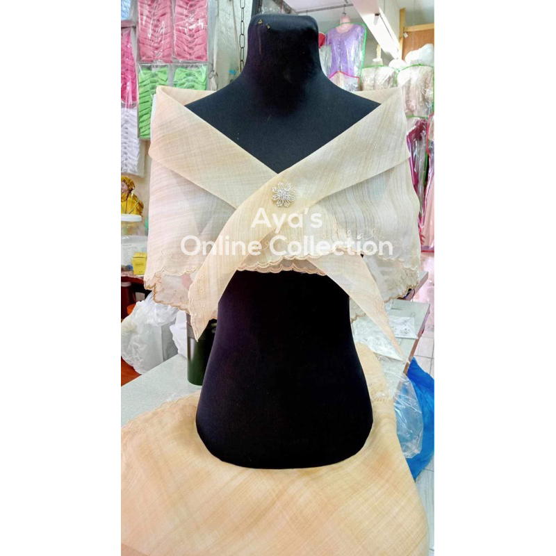 Filipiniana Alampay/ Shawl Embroidery Design (Brooch not included ...