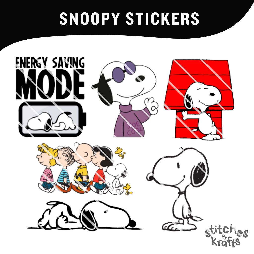 Snoopy stickers waterproof peanuts cartoon stickers | Shopee Philippines