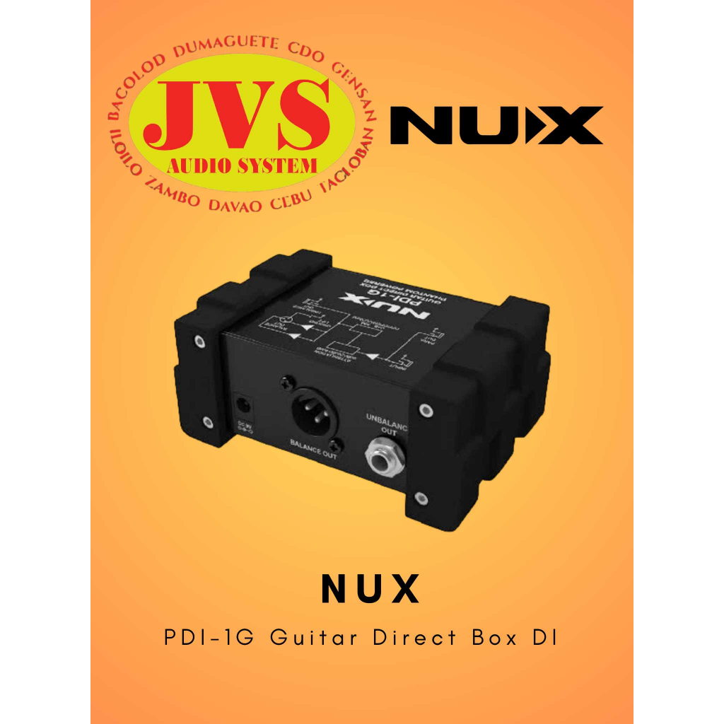 NUX PDI-1G Guitar Direct Injection Phantom DI Box Audio Mixer with Para ...