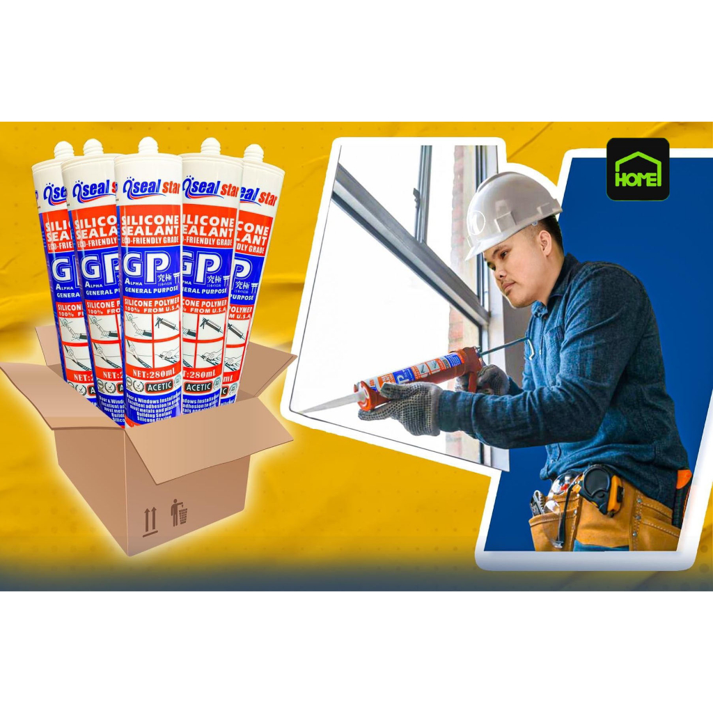 SEAL STAR SILICONE SEALANT GP glass sealant280ML/perbox/24pcs | Shopee ...