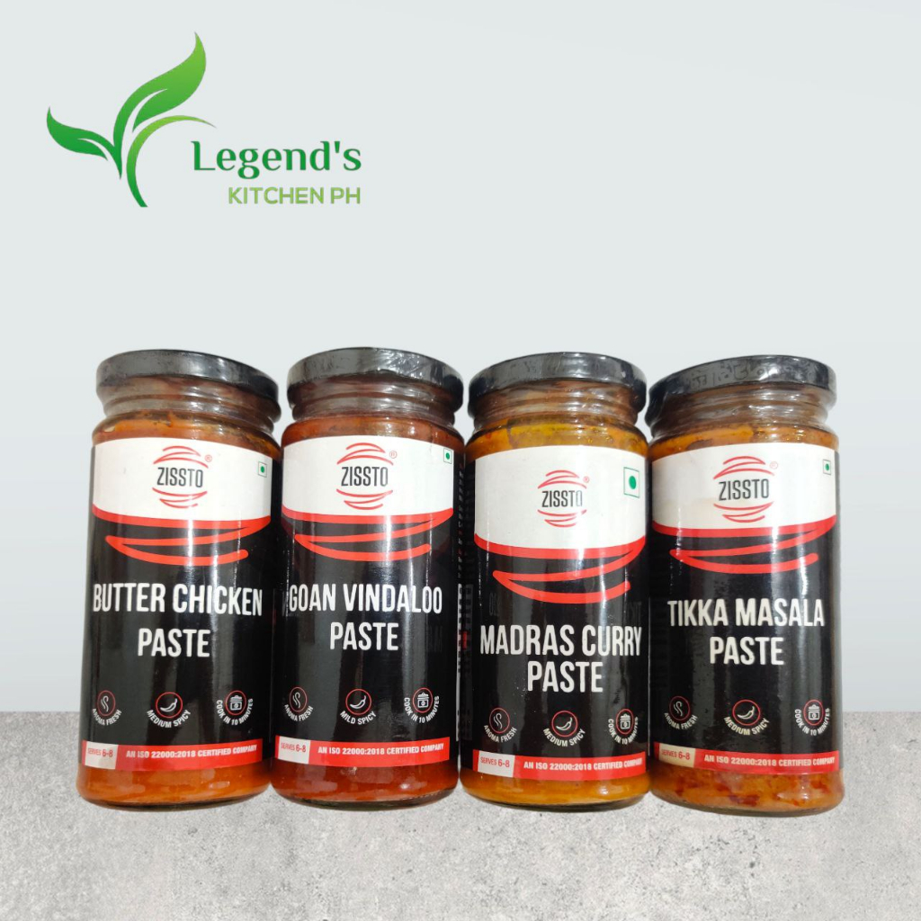 ZISSTO Culinary Paste| Butter Chicken Paste| Tikka Masala Paste| Madras Curry Paste| Goan ...