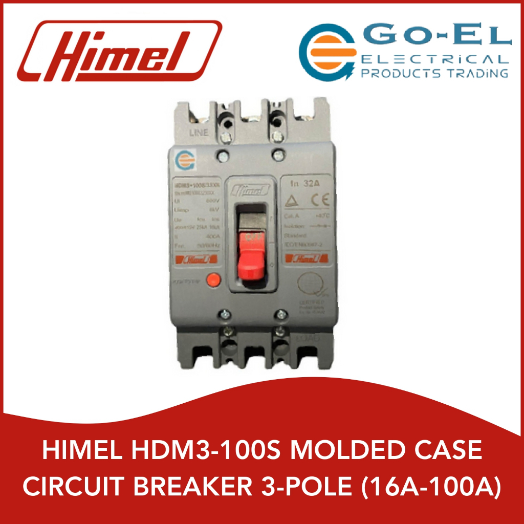 Himel HDM3-100S Molded Case Circuit Breaker(MCCB) 3 Pole | Shopee ...