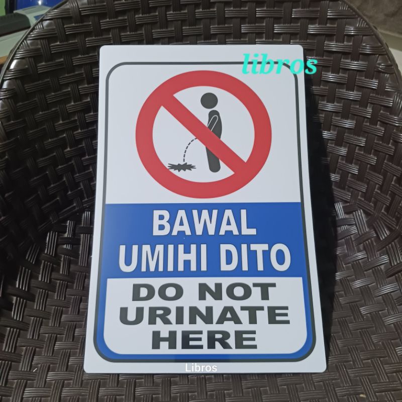 PVC A4 size Signage Do not urinate here BLUE | Shopee Philippines