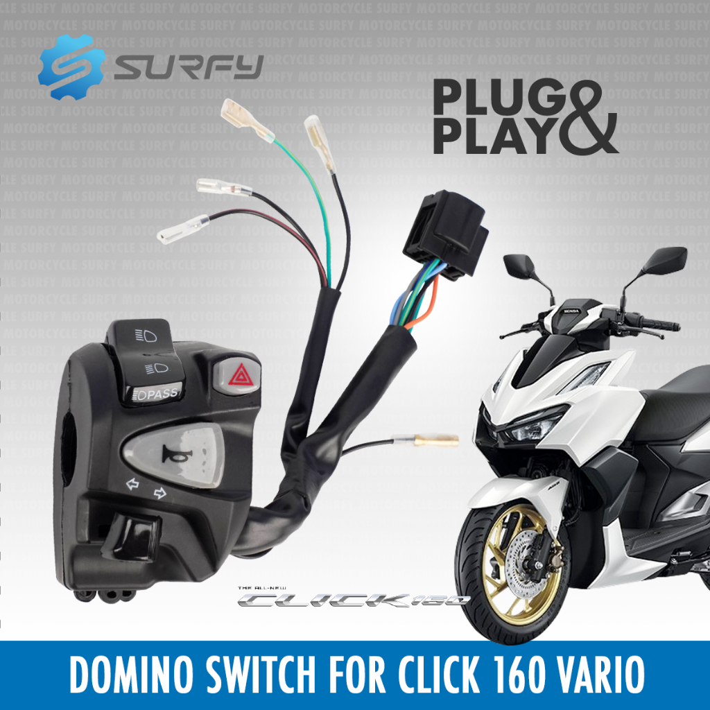 Domino Click 160 Handle Switch With Passing Light Hazzard Light Plug ...