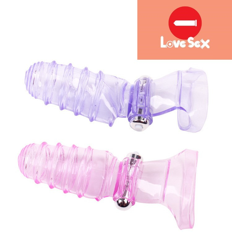 Finger Sleeve Vibrator Massage G Spot Clit Stimulate Female Masturbator Sex Toys For Woman