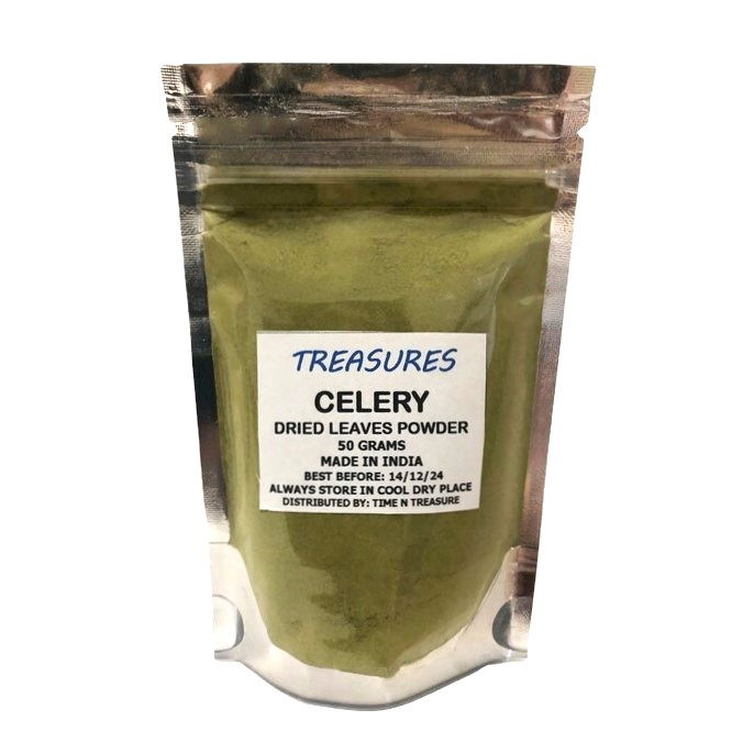 Treasures Celery Dried Leaves Powder - Ajmod - 100% Pure From India ...