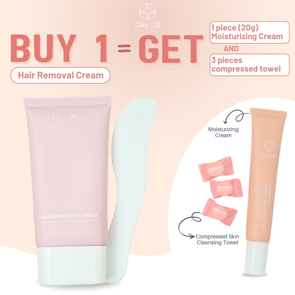 GLO21 Hair Removeal Cream Painless hair removal | Shopee Philippines