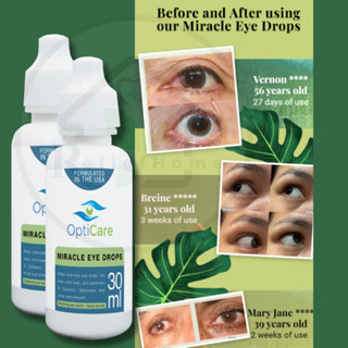 Opticare Miracle Eye Drops and Lutein 30ml Original for Eye Care Blurry ...