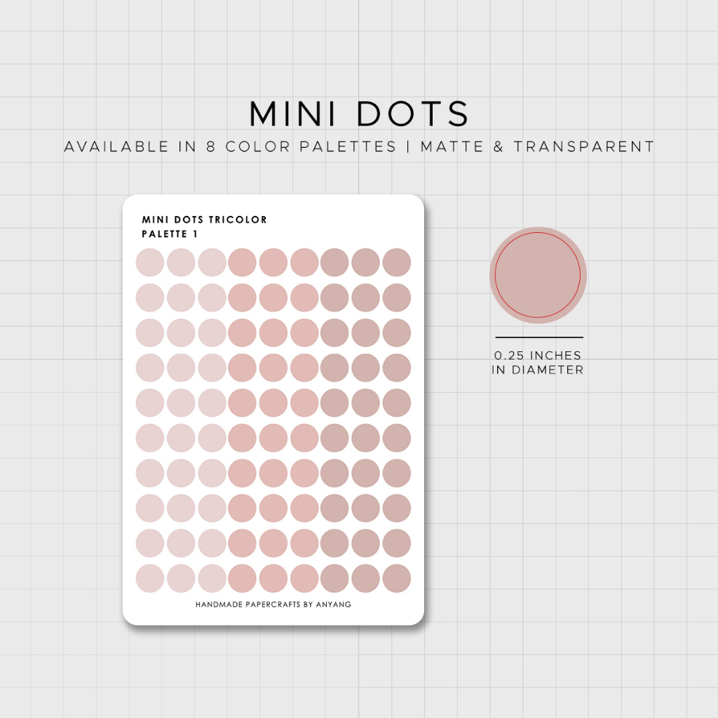 MINI DOTS stickers Tricolor | Functional Planner Stickers for your ...