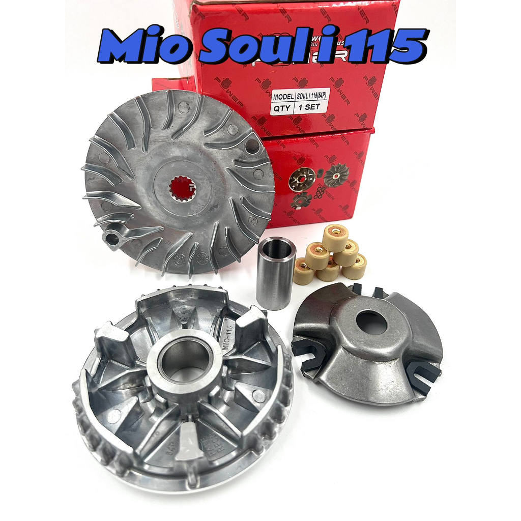 M.POWER STOCK PULLEY SET FOR YAMAHA Mio Suol i 115 With Drive Face ...