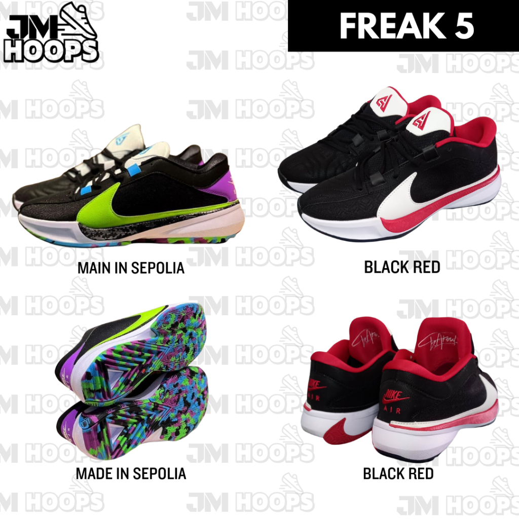 FREAK 5 Basketball Shoes With Free Nike Socks by JM HOOPS | Shopee ...