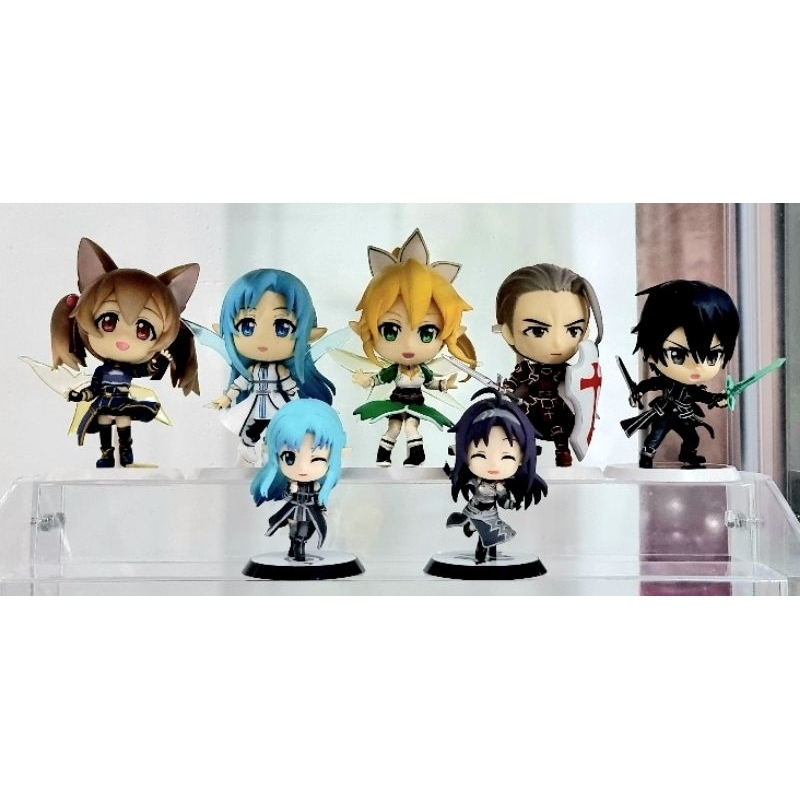 Sword Art Online Mini Figure - Asuna, Yuuki Kirito, Silica, Heatcliff ...