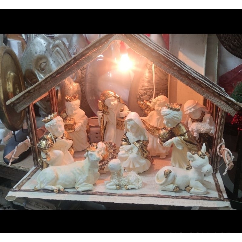 8inches 11 pieces Baby Faces Nativity Set Belen Christmas Decorations ...