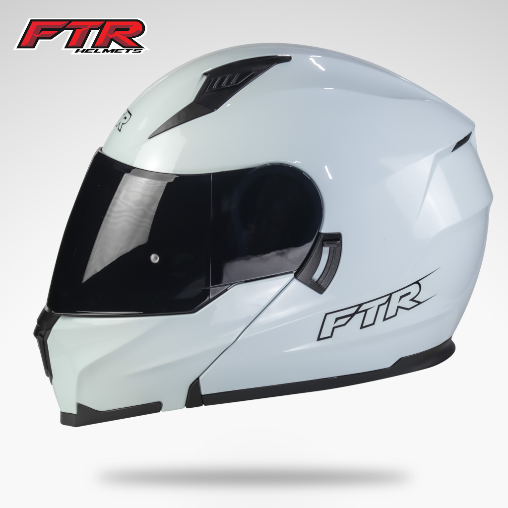 FTR Helmets Scope - Glossy Lt. Blue Modular Dual Visor Helmet | Shopee ...