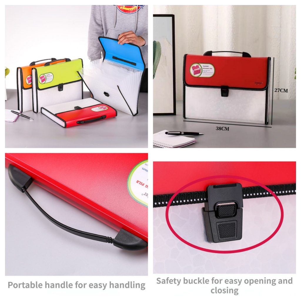 Expanding File Folder Long Document Bag Briefcase File Bag Business ...