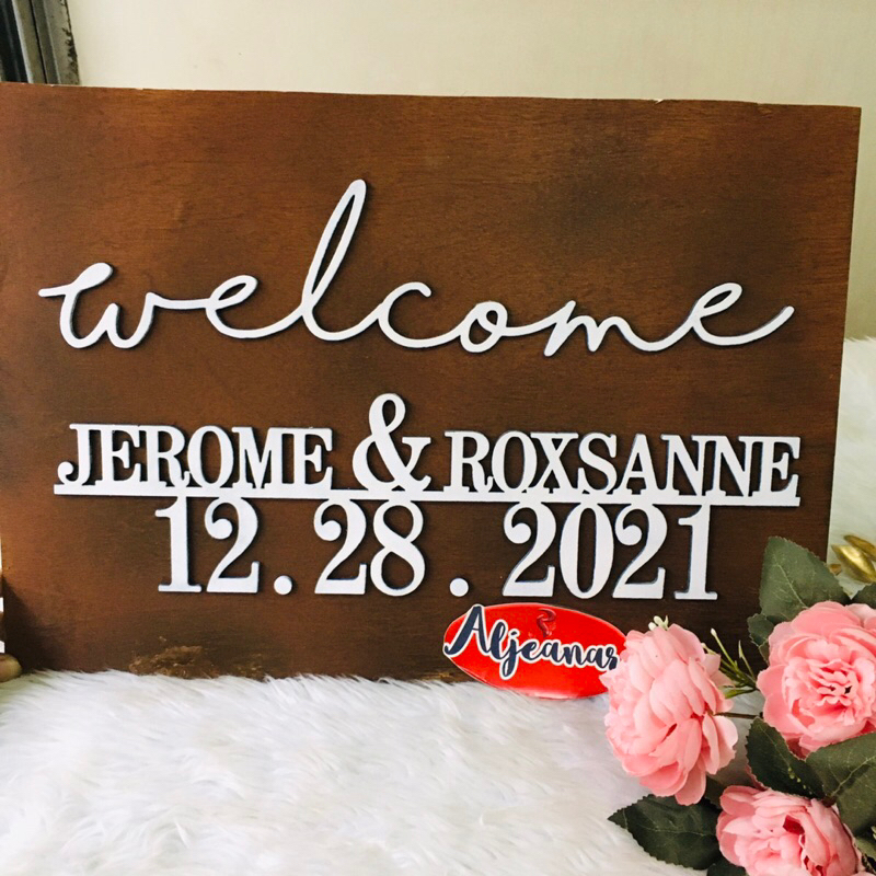 Wood Wedding Signage - Elegant Event Signage Laser cut - Customize ...