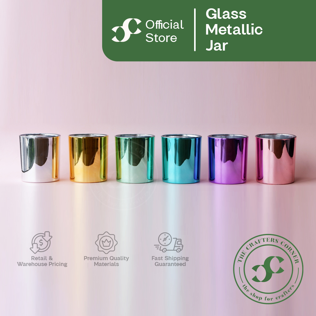 Holiday Metallic Jars in 180ml and 300ml Candle Jar (Available in 6 ...