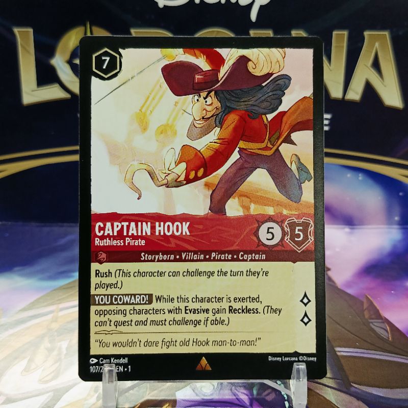 Captain Hook #107/204 - TCG Disney Lorcana The First Chapter Rare ...