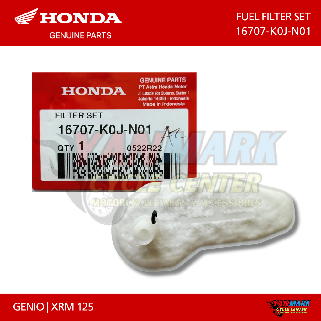 ORIGINAL HONDA - FUEL FILTER SET - GENIO | XRM 125 - 16707-K0J-N01 ...