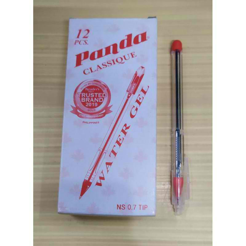 12pcs panda black ballpen Gel pen ballpoint pen student exam stationery ...