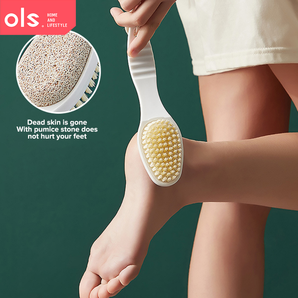 OLS Double-Sided Pedicure Brush Heel Exfoliation Calluses Dual-Purpose ...