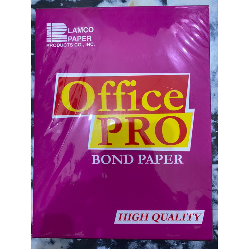Office Pro bond paper short and long subs 16 only 1 ream | Shopee ...