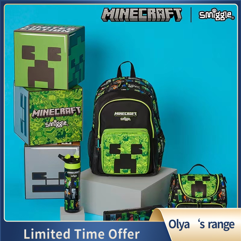 Smiggle MINECRAFT Classic Backpack for Primary Children | Shopee ...
