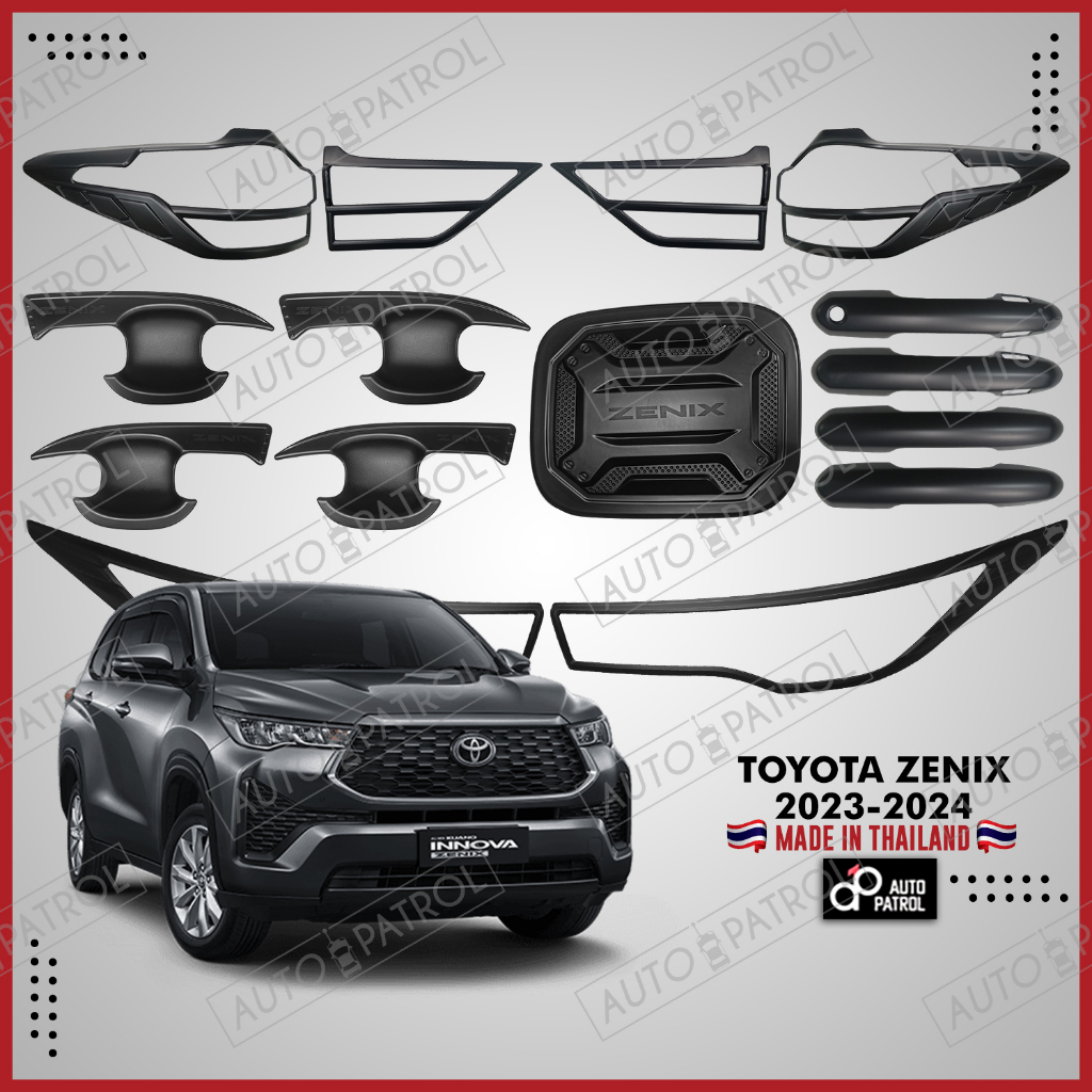 TOYOTA ZENIX 2023-2024 Combo Set Garnish Matte Black (MADE IN THAILAND ...