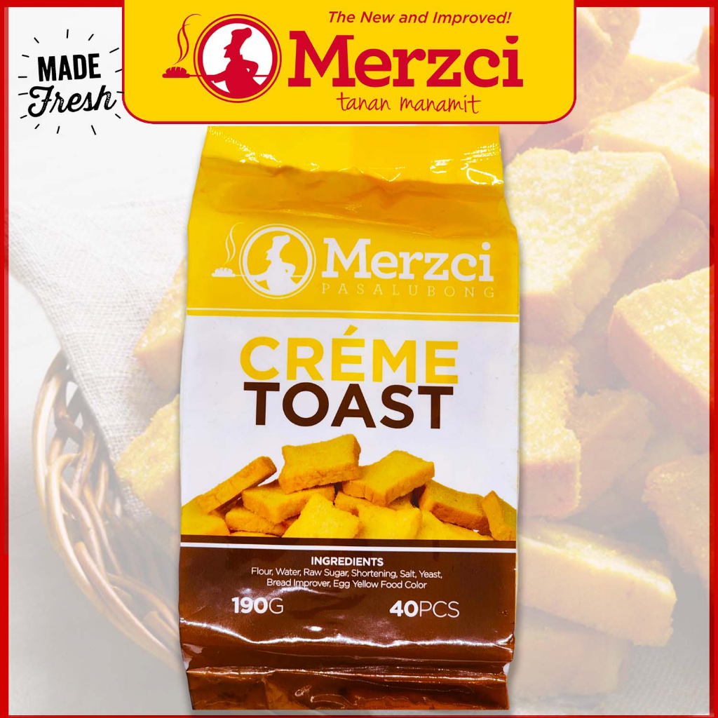 Merzci Creme Toast 190 grams 40 Pcs | Pasalubong Favorites | Toasted ...