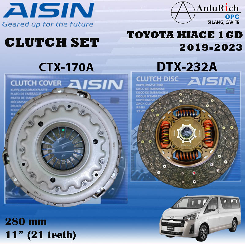 AISIN CLUTCH SET TOYOTA HIACE 1GD 2019-2023 CTX-170A DTX-232A | Shopee ...