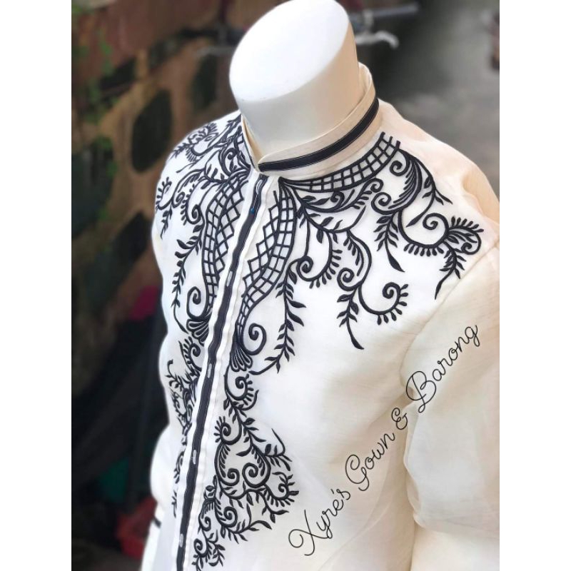 Premium Burda Barong Tagalog with Lining/ Piña Organza/ Not Shiny ...