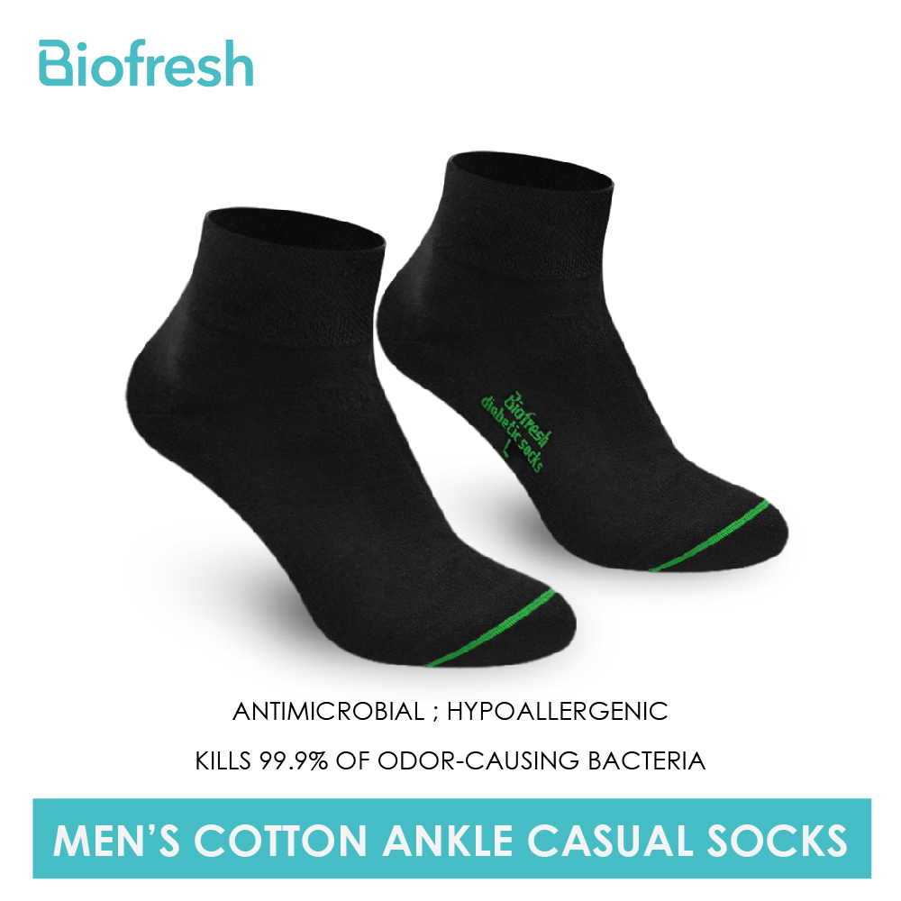 Biofresh Men's Diabetic Thin Casual Ankle Socks 1 Pair FMD2 | Shopee ...