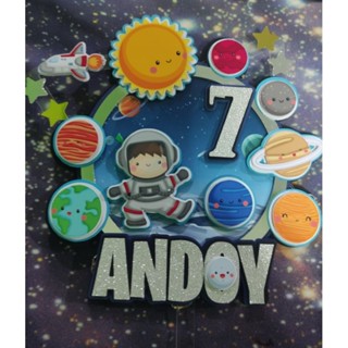 Space Astronaut Customized Cake Topper | Shopee Philippines