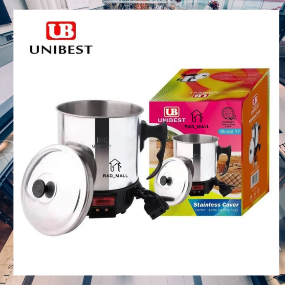 RADMALL [1PC] 200W High Quality Unibest Stainless and Glass Electric ...