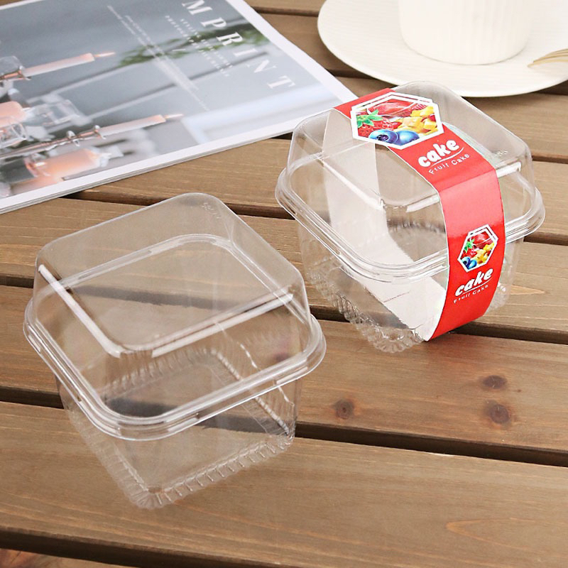 10pcs XY585 square deli container with lid dessert container | Shopee ...